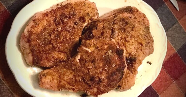Mustard Crusted Pork Chops Forever Young Goods And Eats