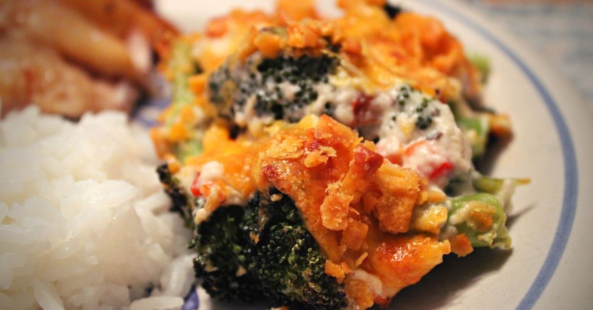 Golden Crumb Broccoli Bake - Forever Young Goods and Eats
